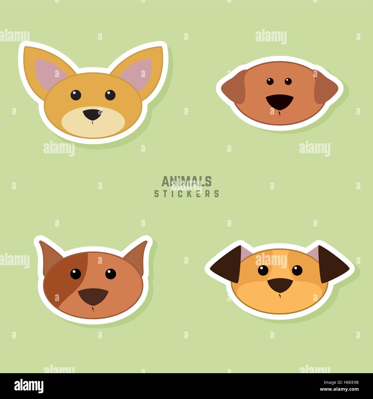 Cute dogs Face Stock Vector Image & Art - Alamy