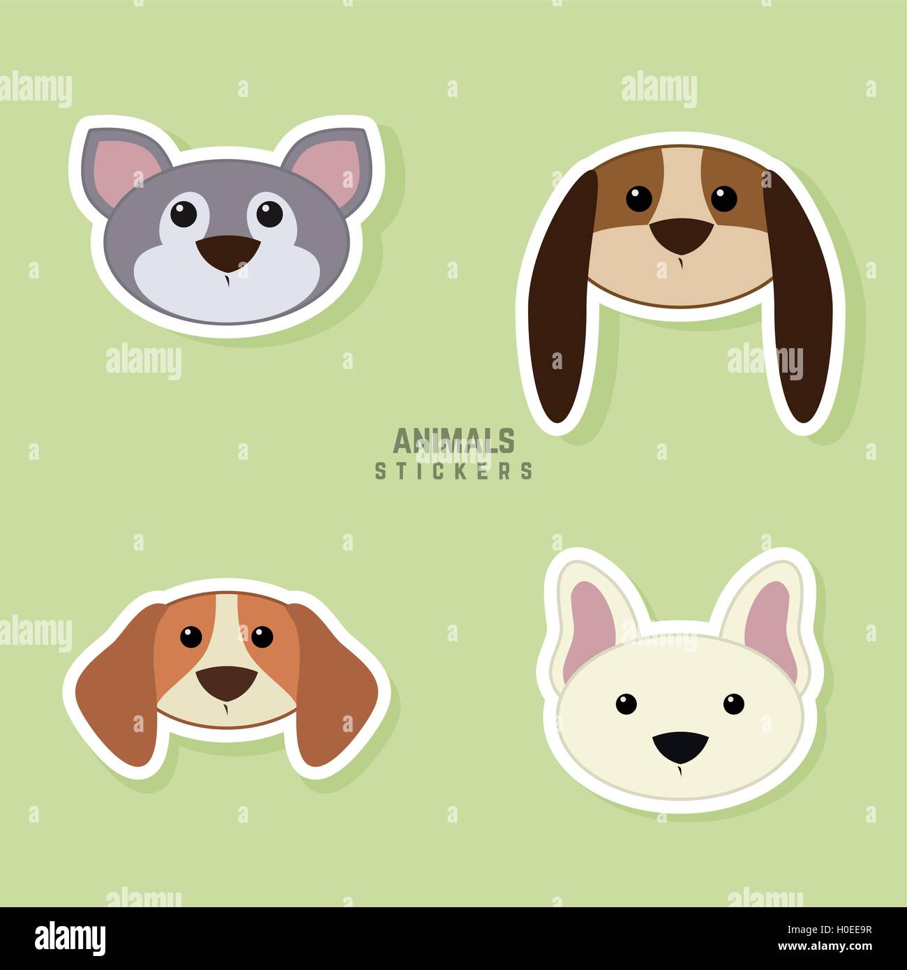 Cute dogs Face Stock Vector Image & Art - Alamy