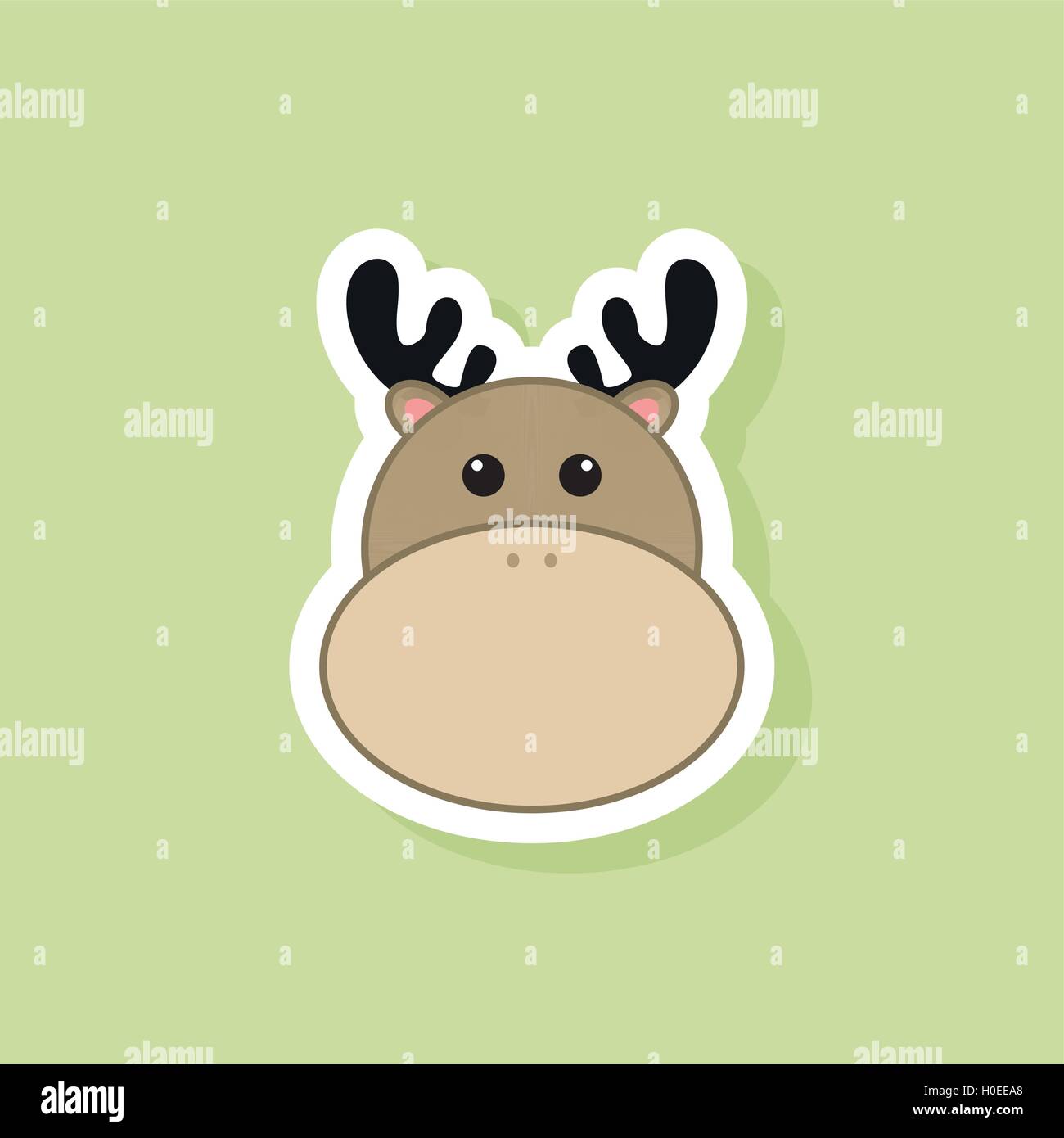 Cute deer Face Stock Vector Image & Art - Alamy