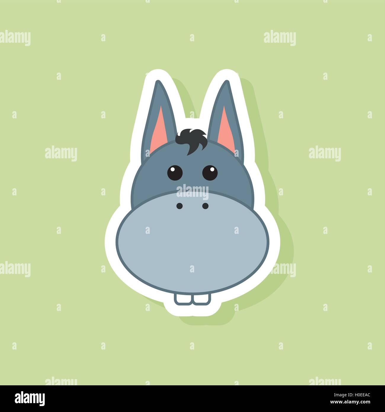 Cute donkey Face Stock Vector Image & Art - Alamy