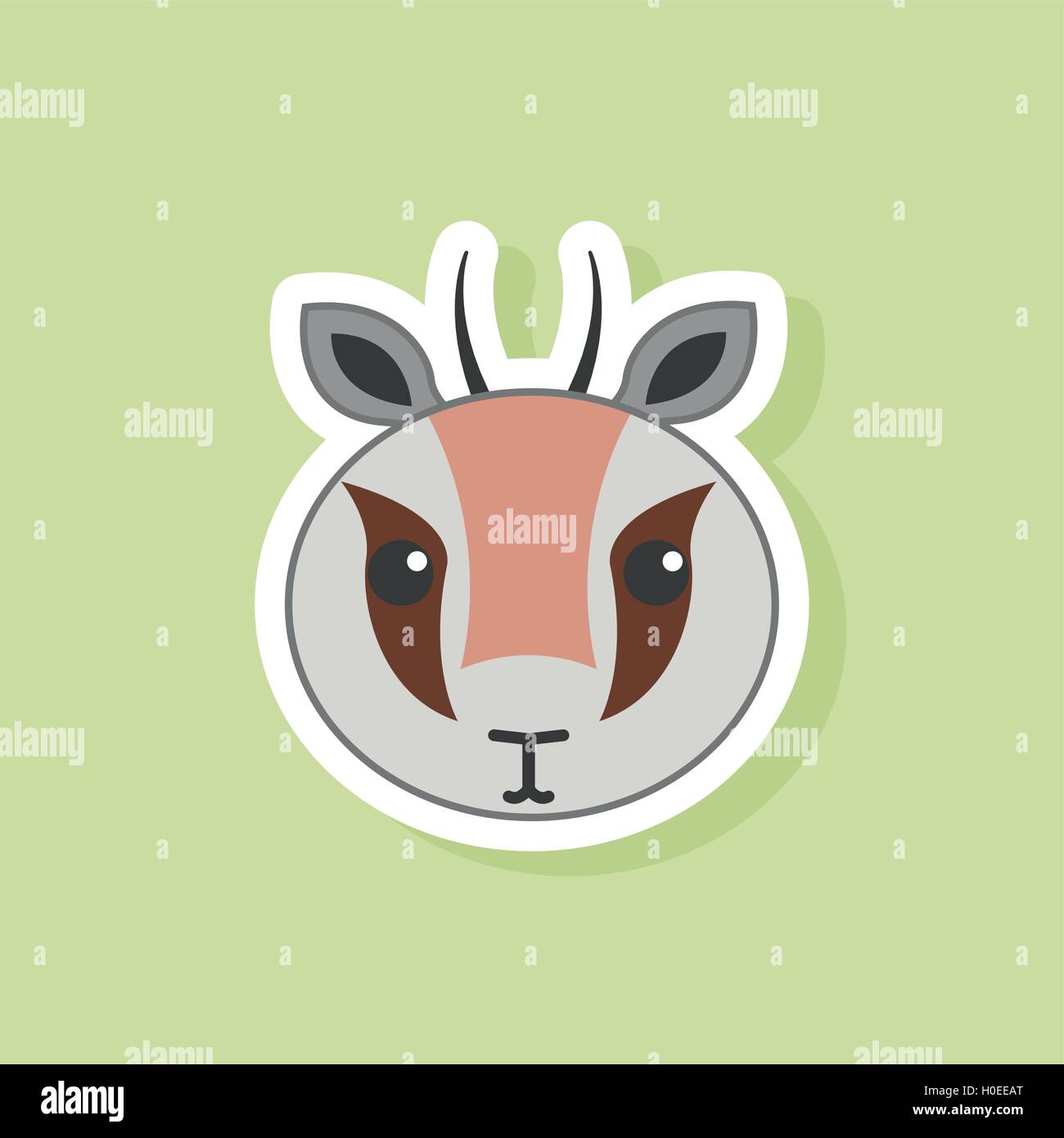 Cute gazelle Face Stock Vector Image & Art - Alamy