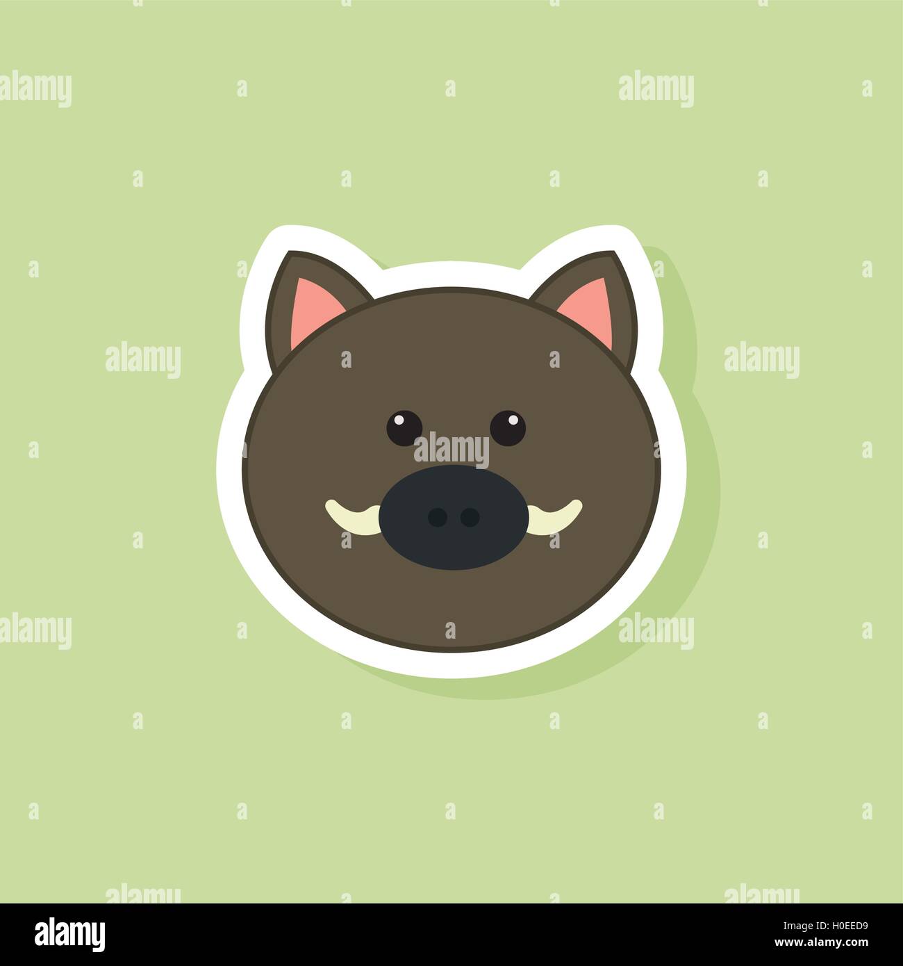 Cute wild pig Face Stock Vector Image & Art - Alamy