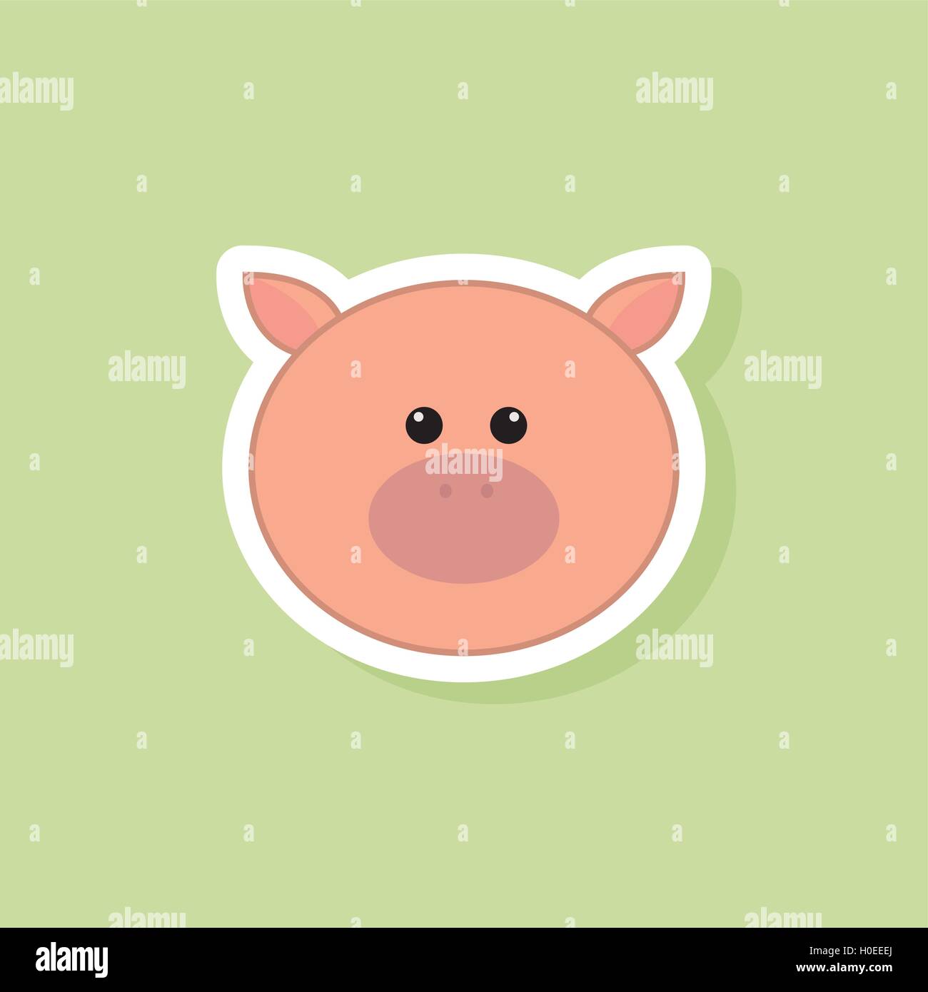 Cute pig Face Stock Vector Image & Art - Alamy