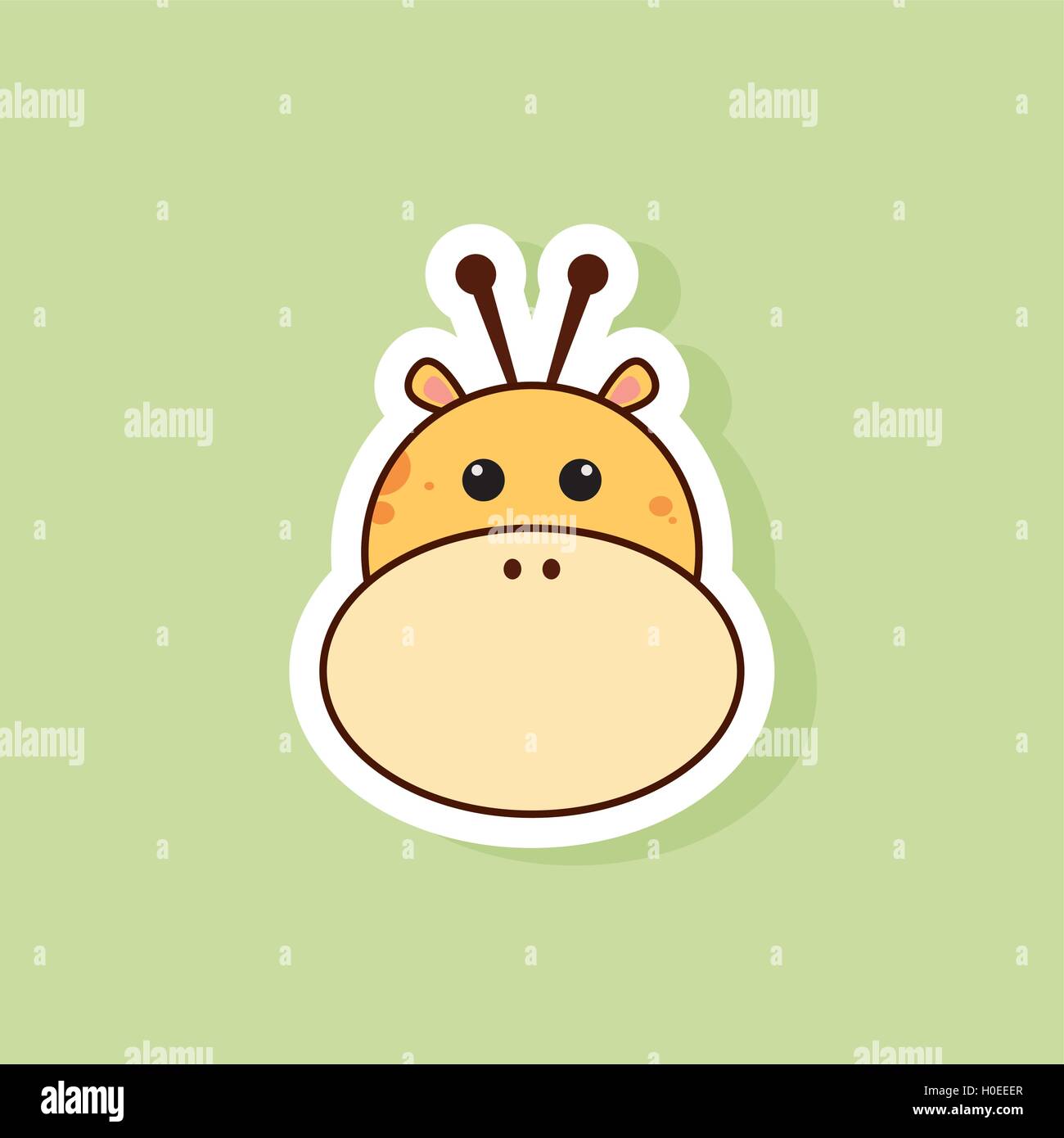 Cute Giraffe Face Stock Vector Image & Art - Alamy