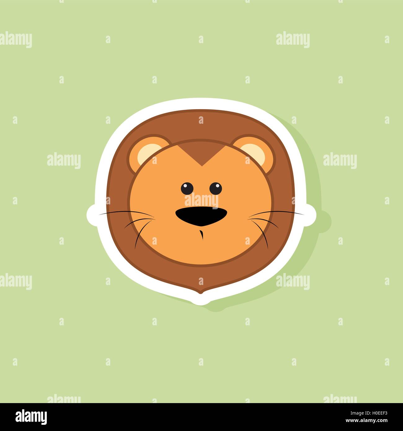 Cute Lion Face Stock Vector Image & Art - Alamy