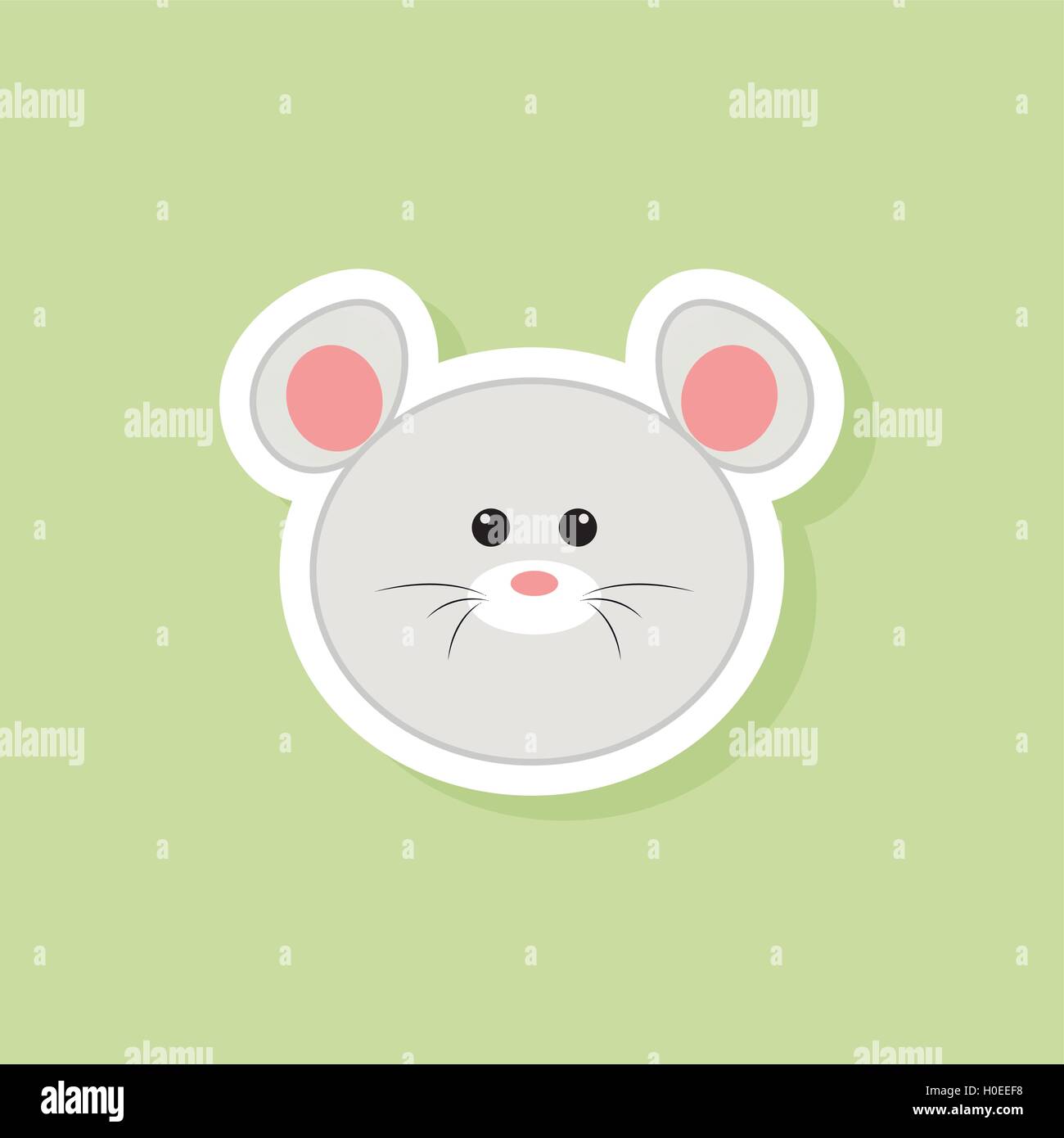 Cute Mouse Face Stock Vector Image & Art - Alamy