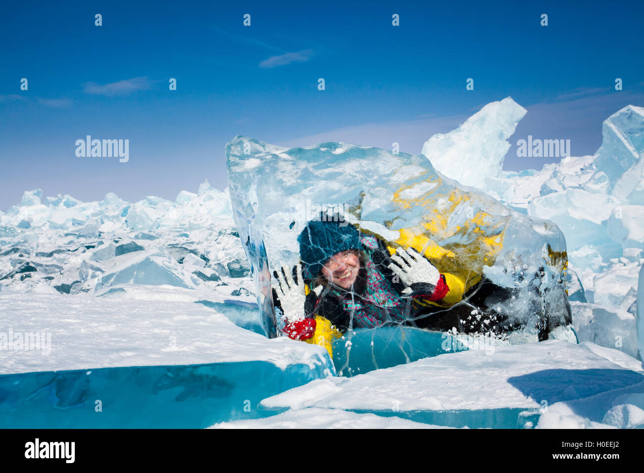 Woman ice frozen beauty hi-res stock photography and images - Alamy