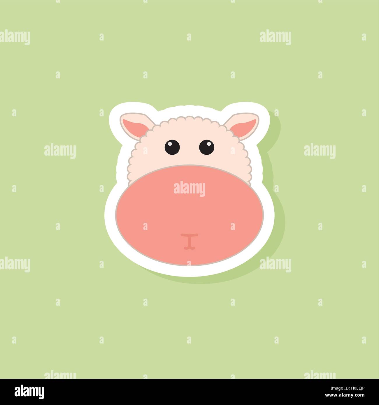 cute sheep face Stock Vector Image & Art - Alamy