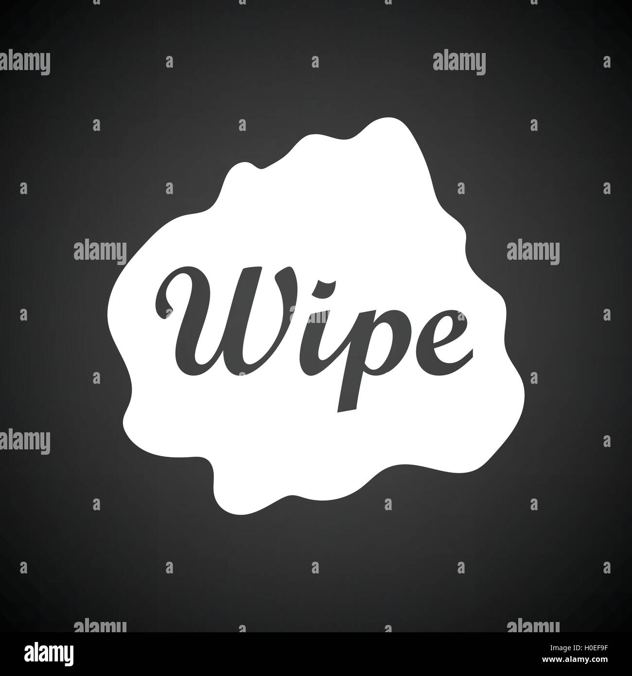 Wipe cloth icon. Black background with white. Vector illustration Stock ...