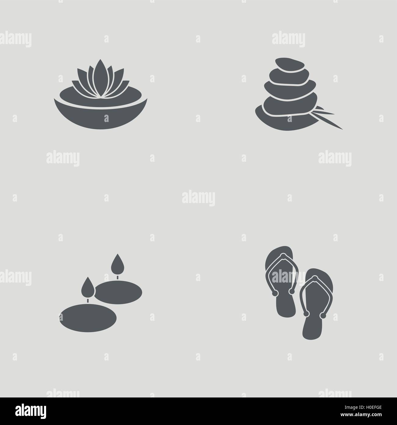 Silhoutte Spa Objects Stock Vector Image & Art - Alamy