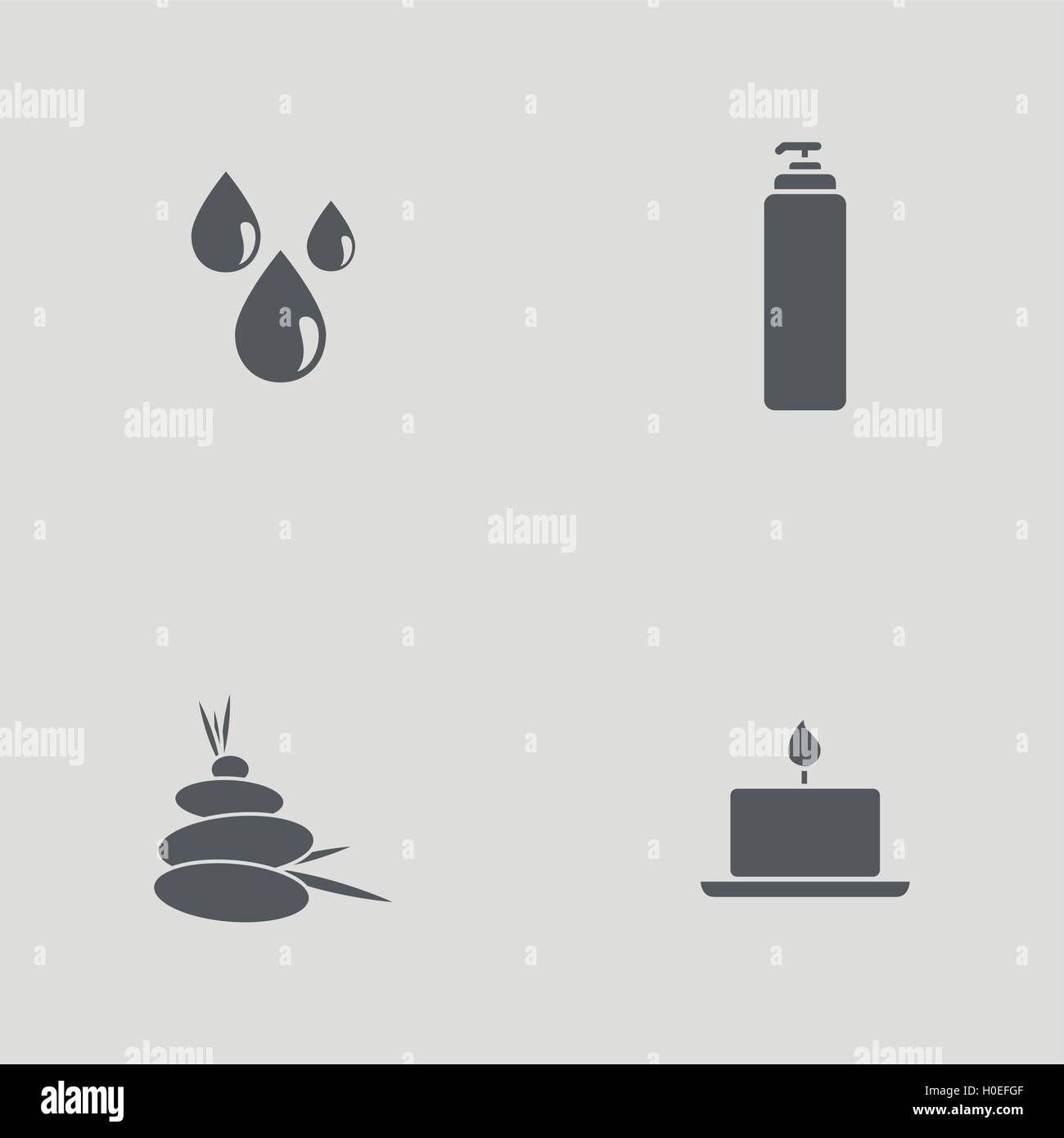 Silhoutte Spa Objects Stock Vector Image & Art - Alamy