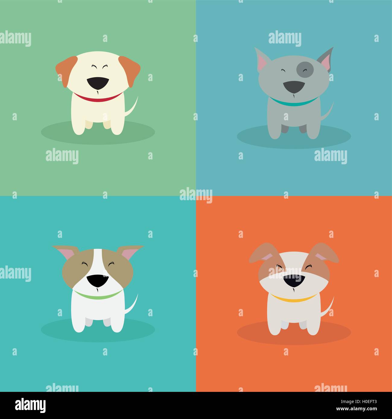 Cute Cartoon Dogs Stock Vector Image & Art - Alamy