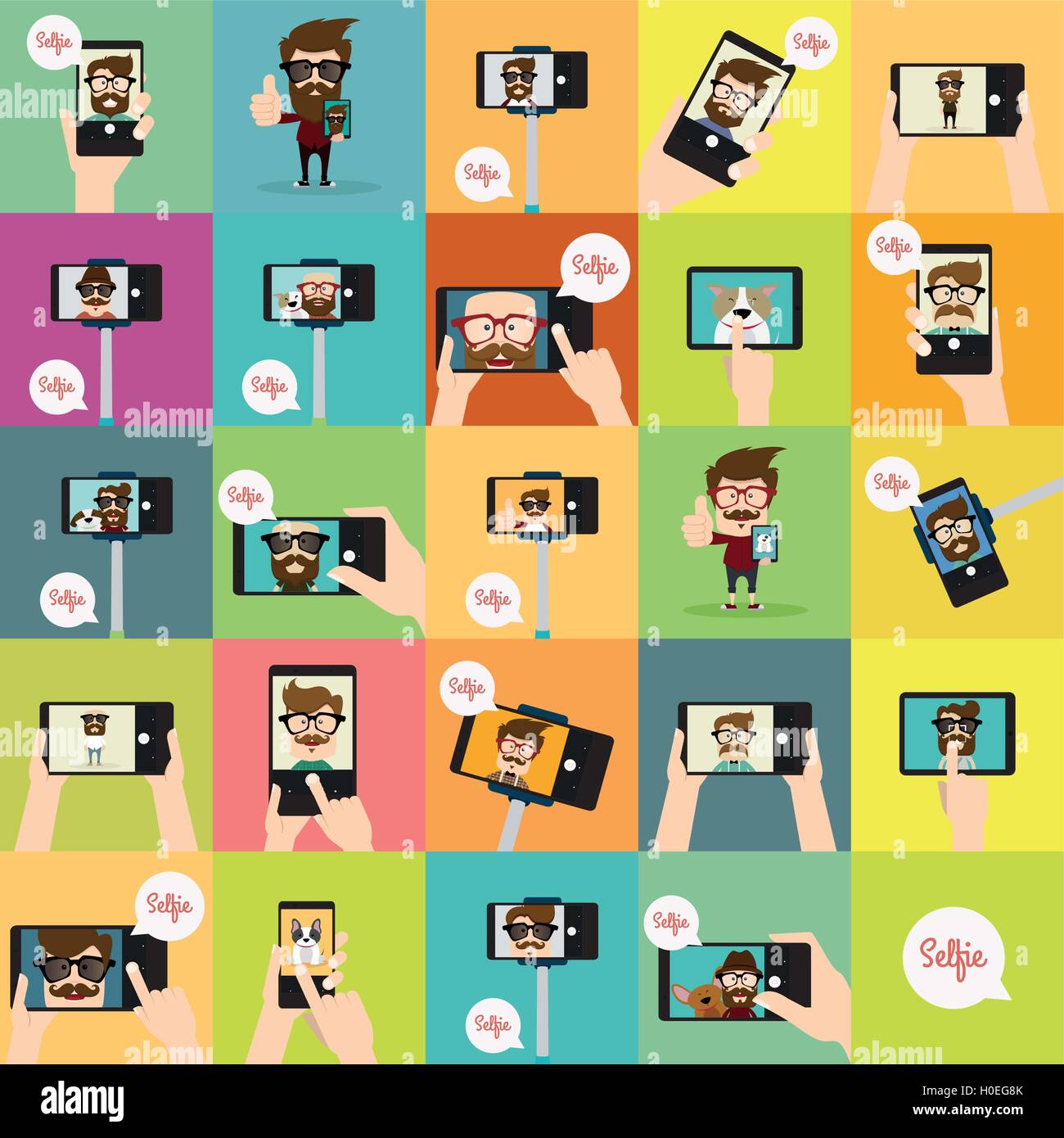 Cute Selfie background Stock Vector Image & Art - Alamy