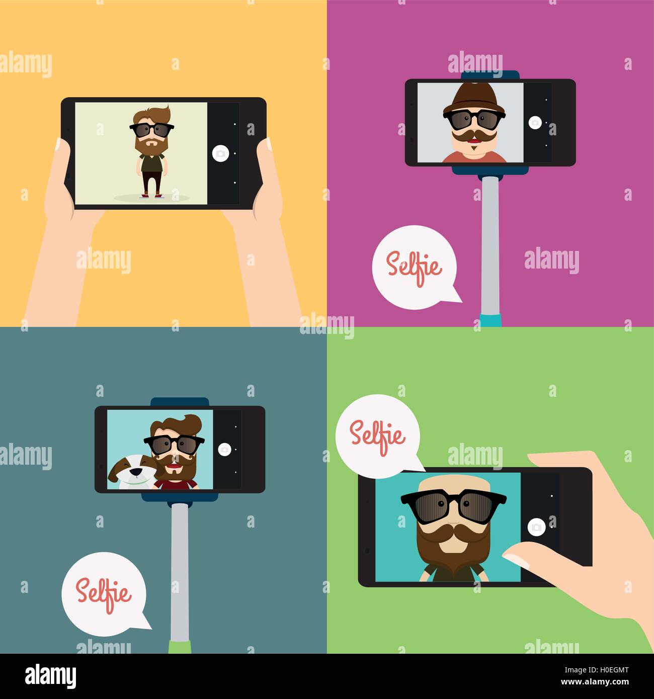 Cute Selfie background Stock Vector Image & Art - Alamy