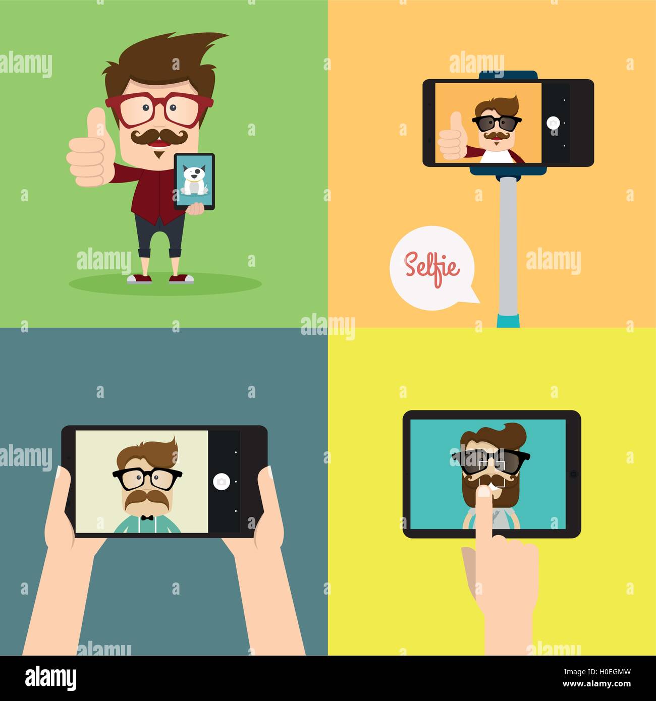 Cute Selfie background Stock Vector Image & Art - Alamy