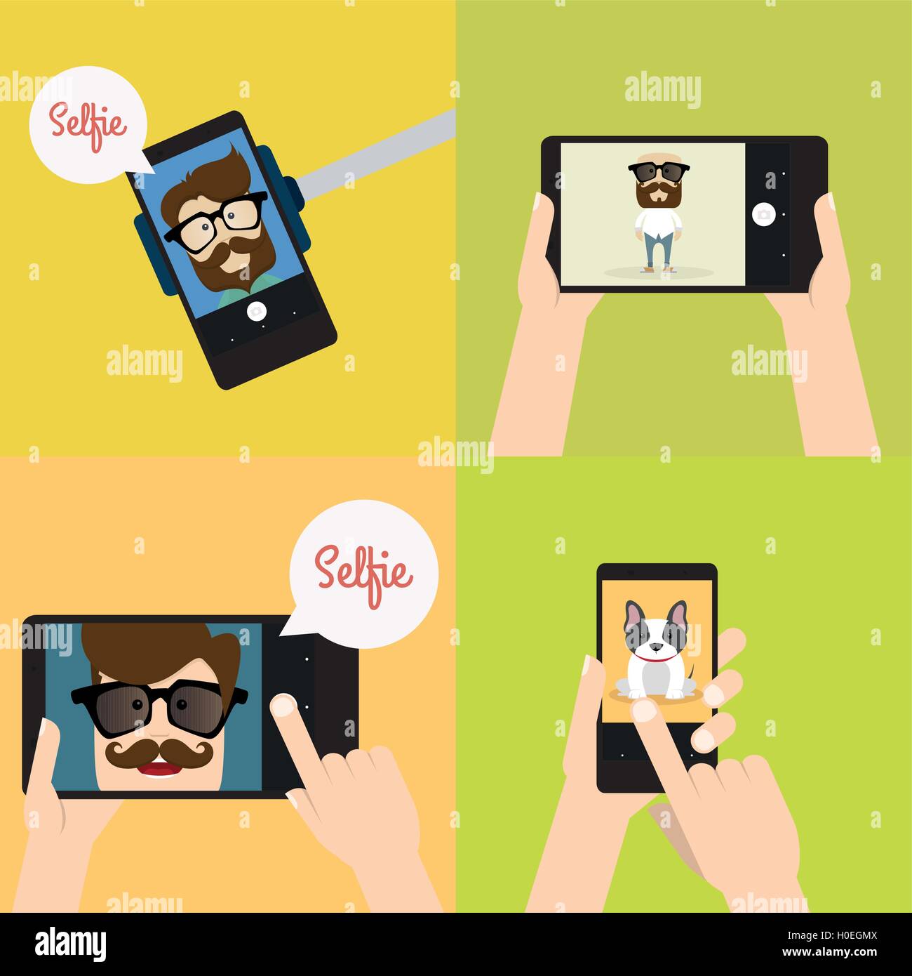 Cute Selfie background Stock Vector Image & Art - Alamy