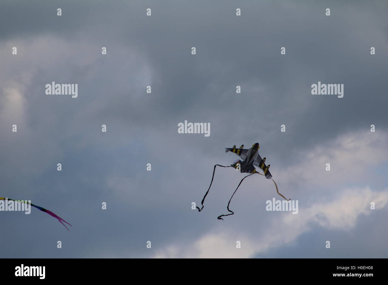 Fighter Jet Kite in dark sky Stock Photo - Alamy