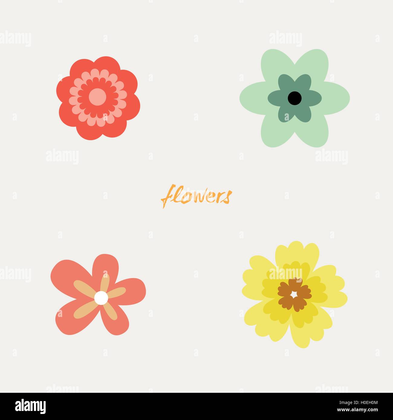 Cute flower illustration Stock Vector Images - Alamy