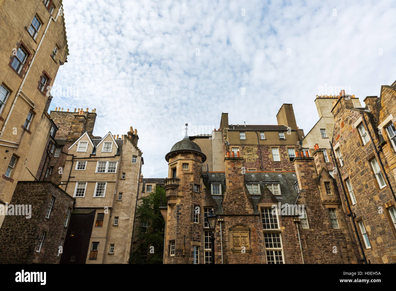medieval buildings at Lady Stairs Close in Edinburgh, Scotland Stock ...