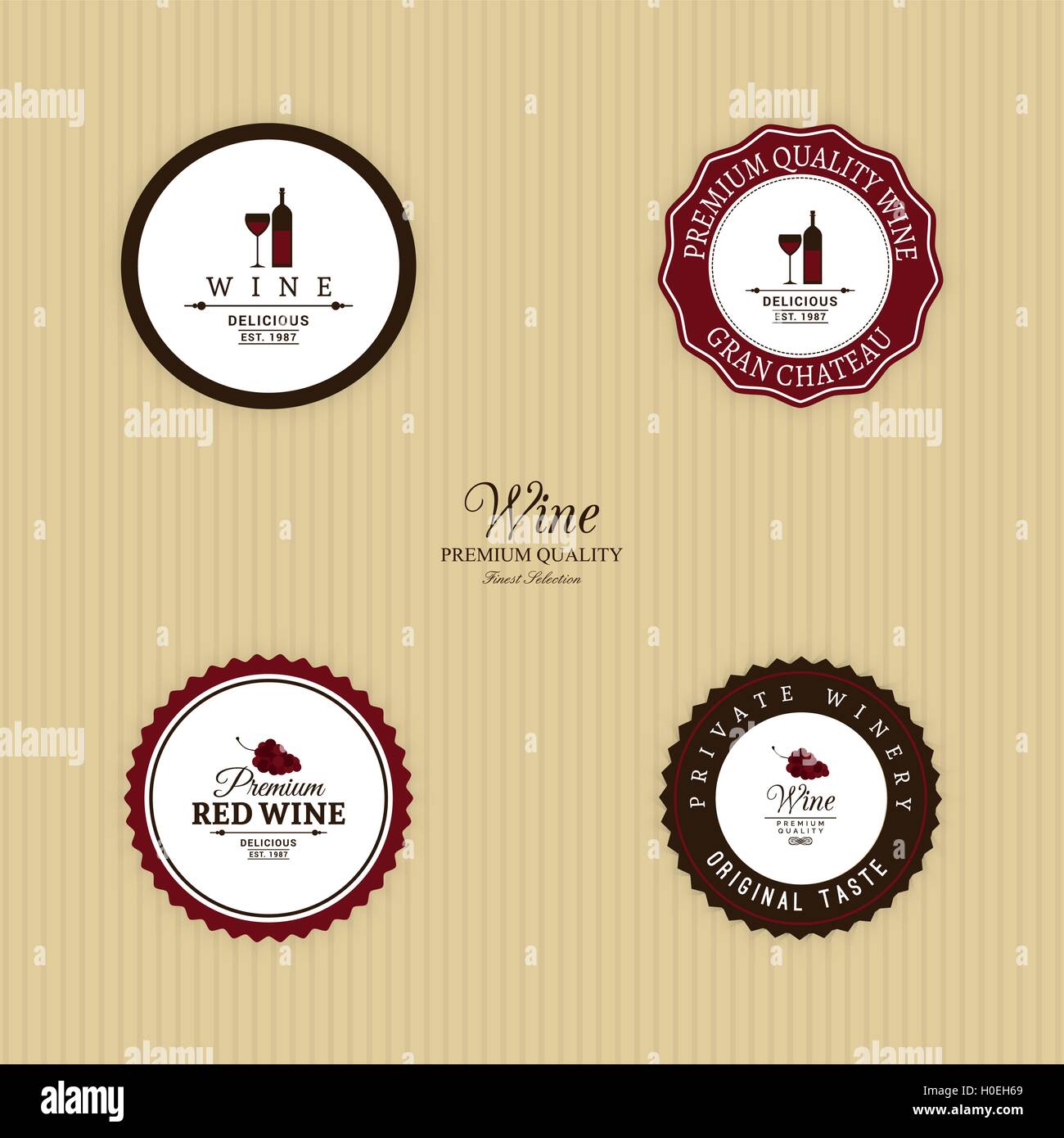 Delicious Wine Labels Stock Vector Image & Art - Alamy