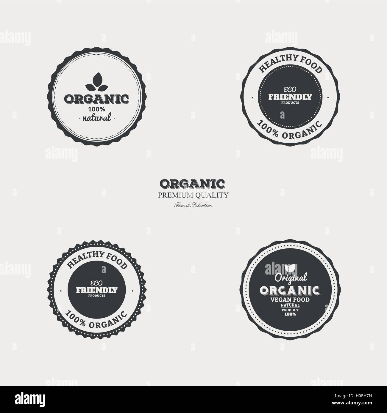 Organic food labels Stock Vector Image & Art - Alamy