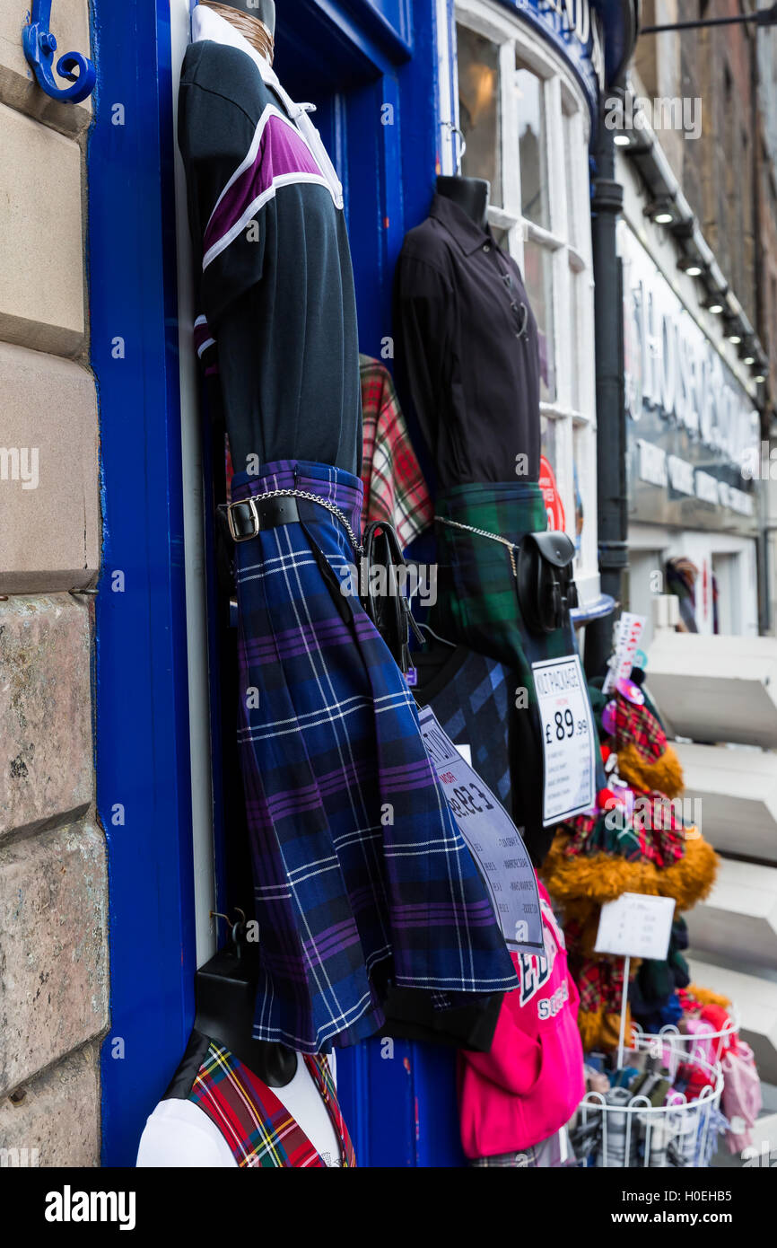 typical Scottish man fashion at a shop in Edinburgh Stock Photo - Alamy