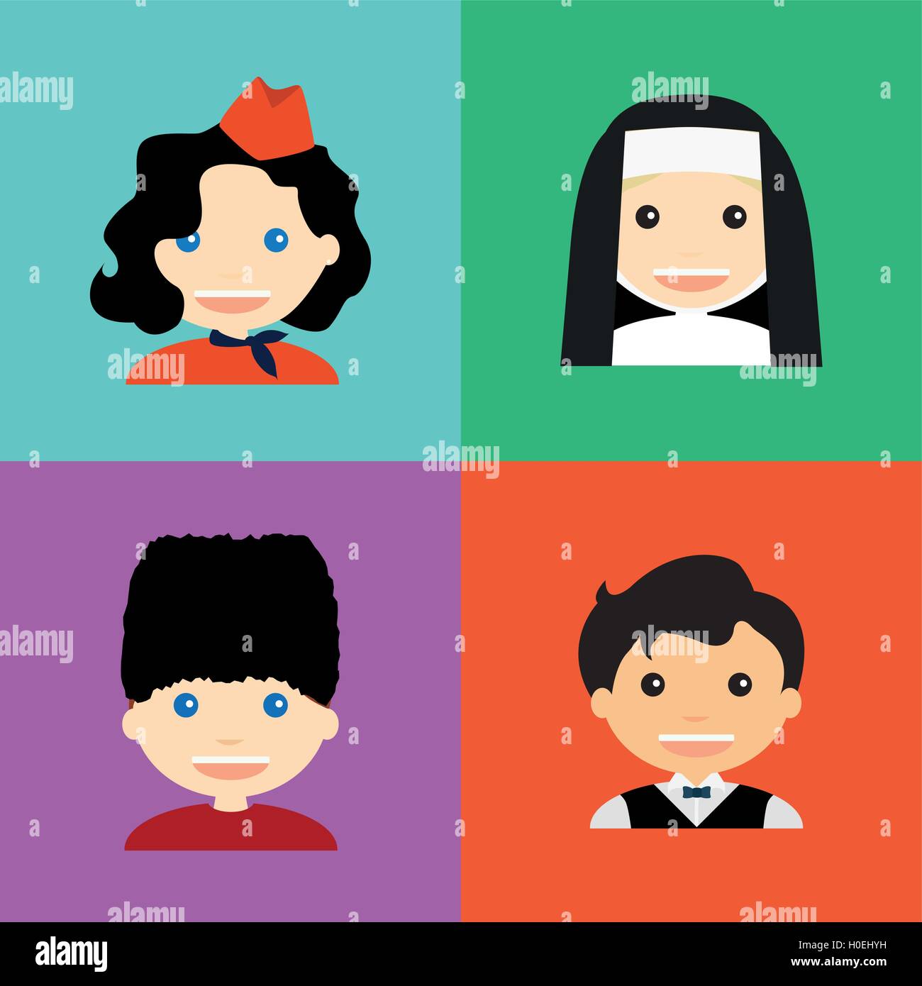 Abstract Profession Avatars Stock Vector Image & Art - Alamy