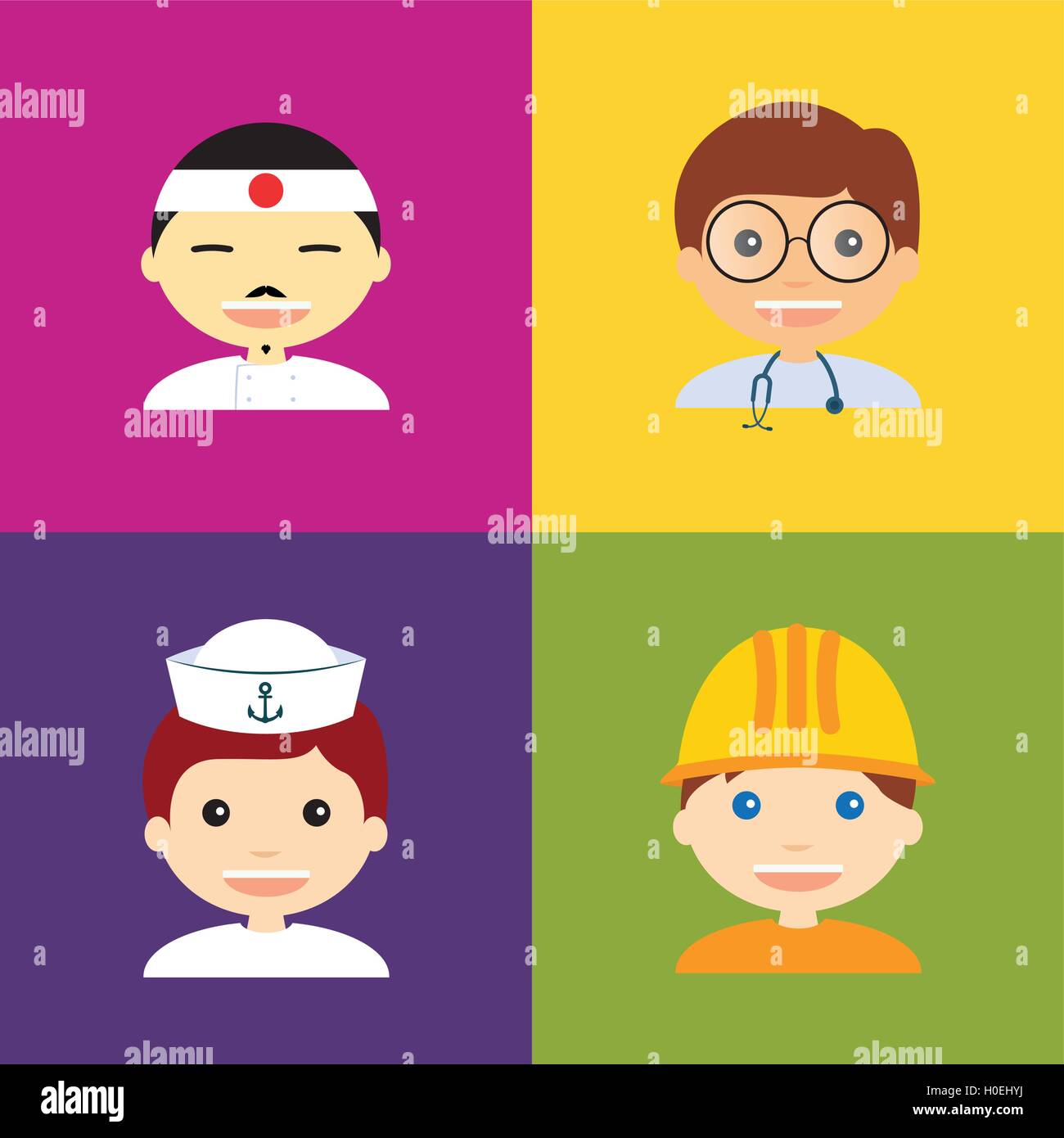 Abstract Profession Avatars Stock Vector Image & Art - Alamy