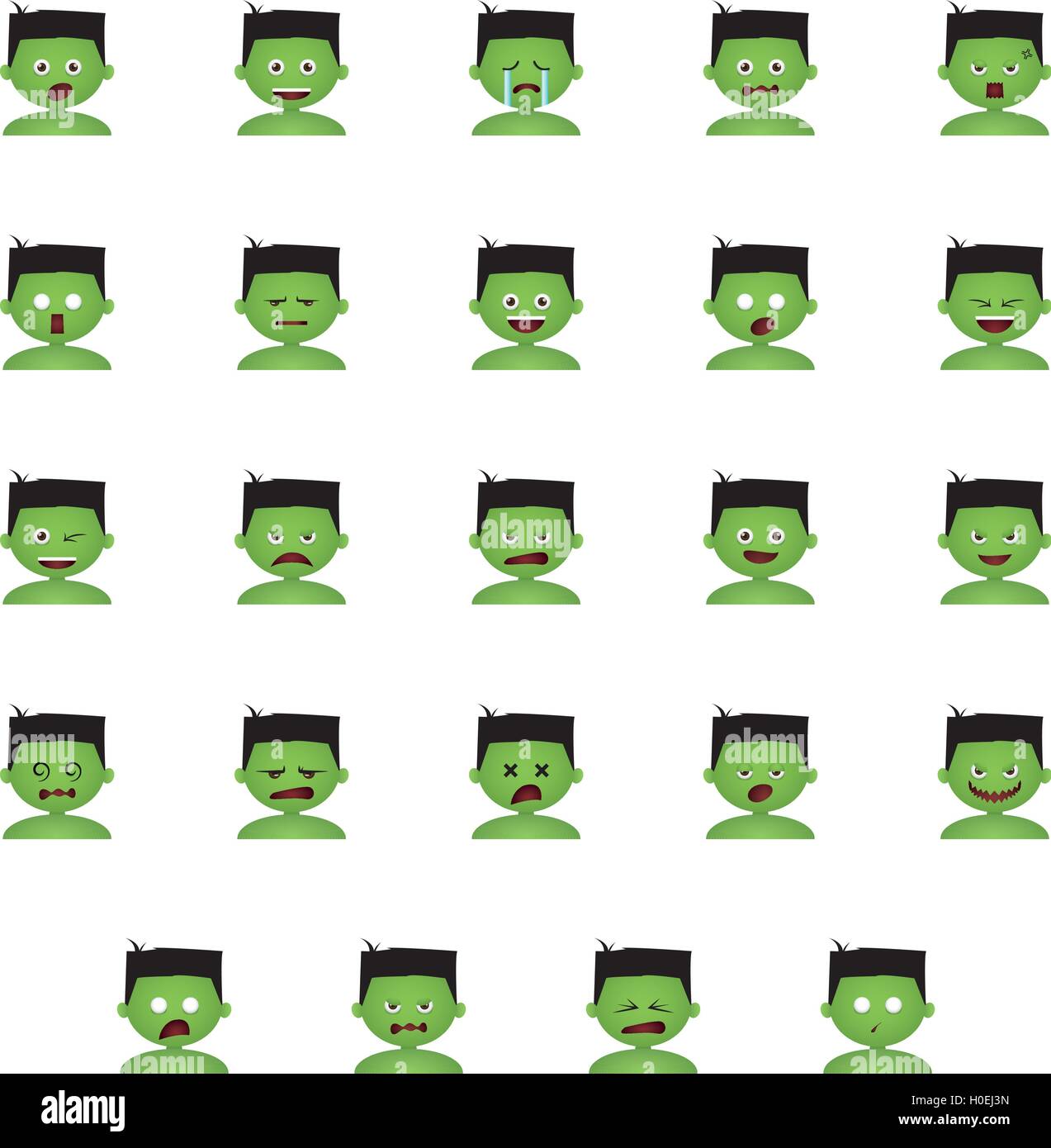 Halloween Expression Faces Stock Vector Image & Art - Alamy