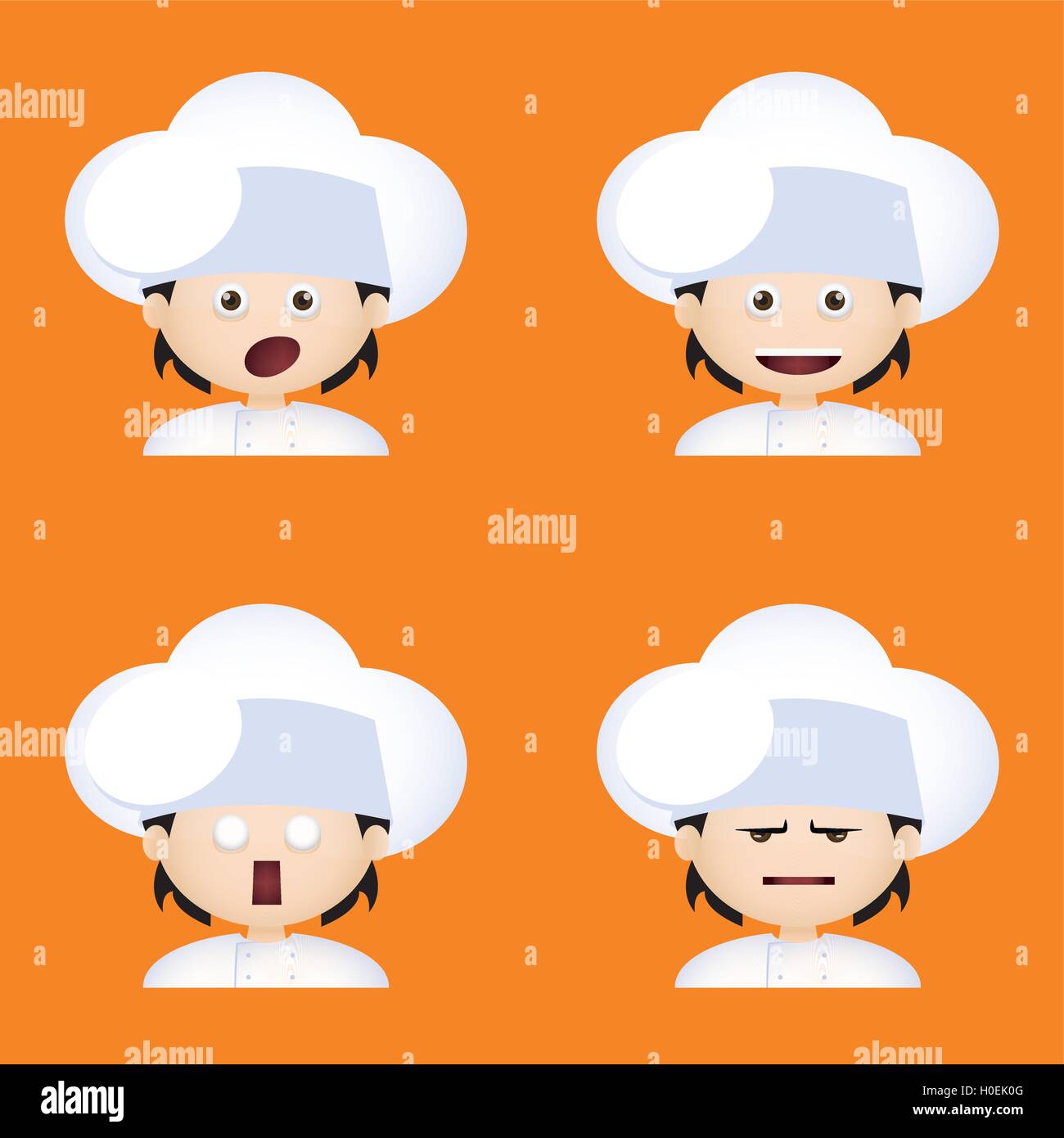 Chef group portrait Stock Vector Images - Alamy