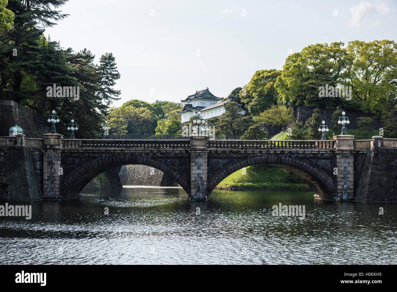 Nijubashi Bridge, Imperial Palace, Chiyoda-Ku,Tokyo,Japan Stock Photo ...