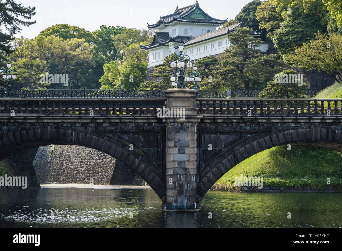 Nijubashi Bridge, Imperial Palace, Chiyoda-Ku,Tokyo,Japan Stock Photo ...