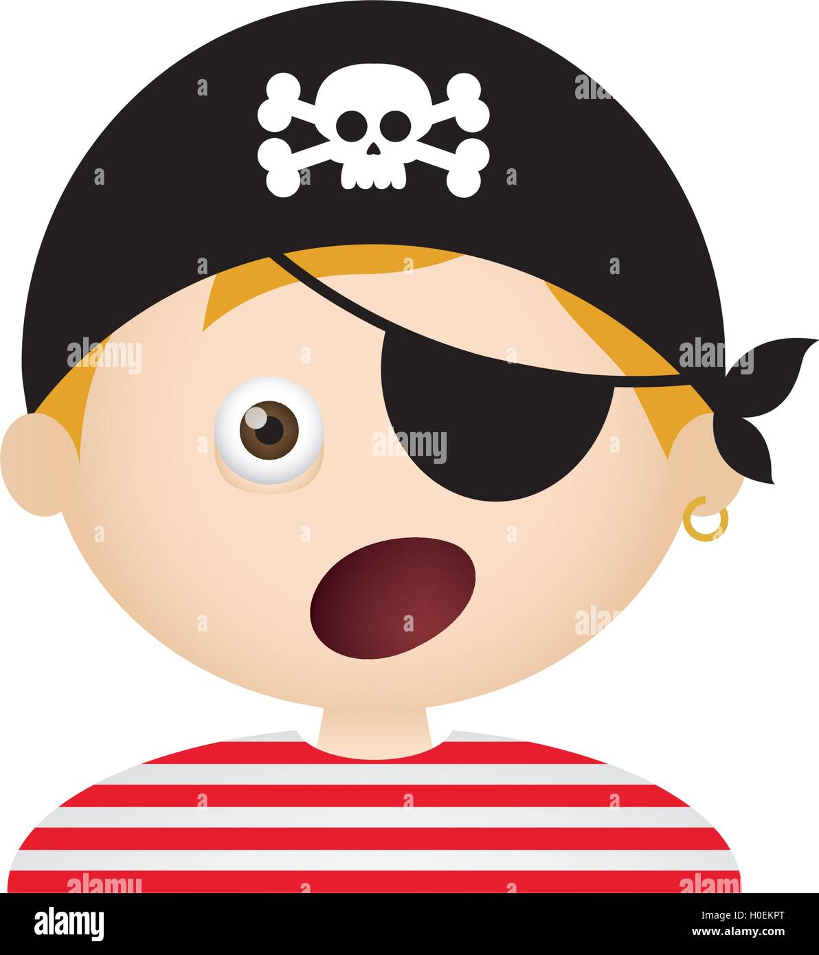 Pirate Facial Expression Stock Vector Image & Art - Alamy