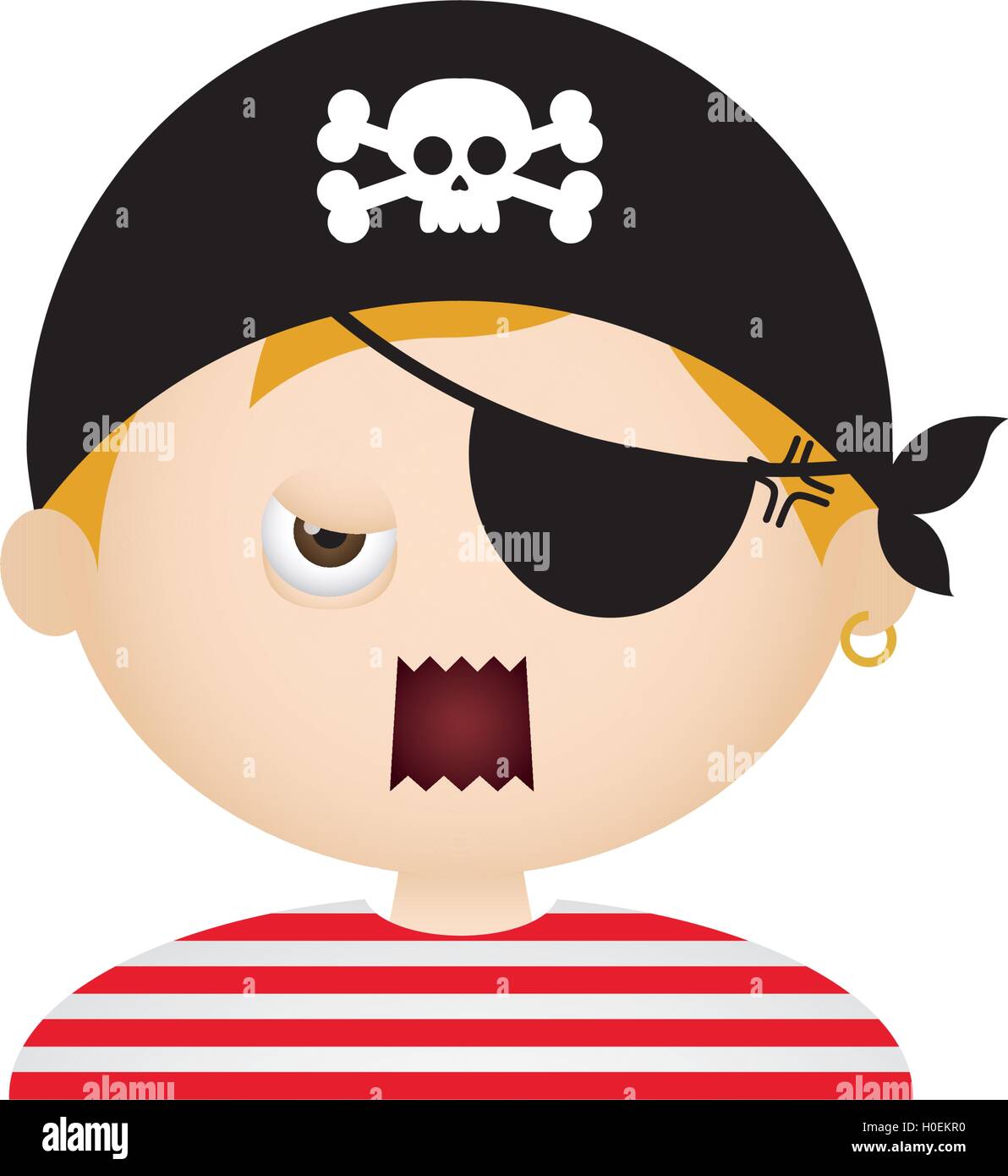 Pirate Facial Expression Stock Vector Image & Art - Alamy