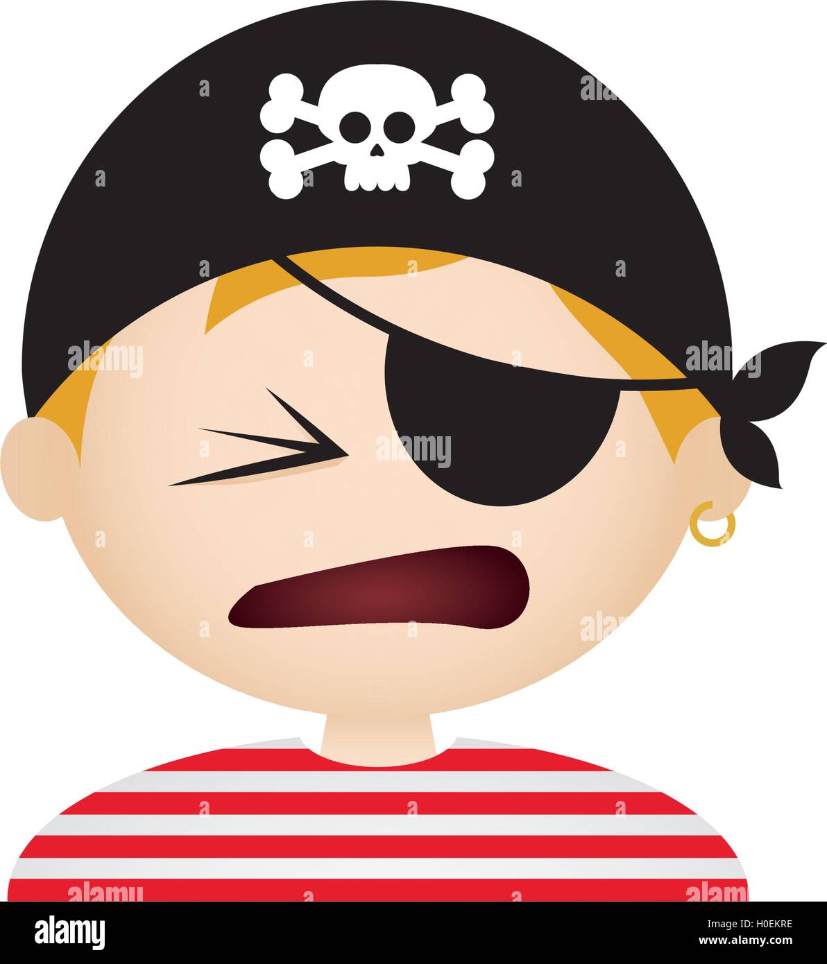 Pirate Facial Expression Stock Vector Image & Art - Alamy