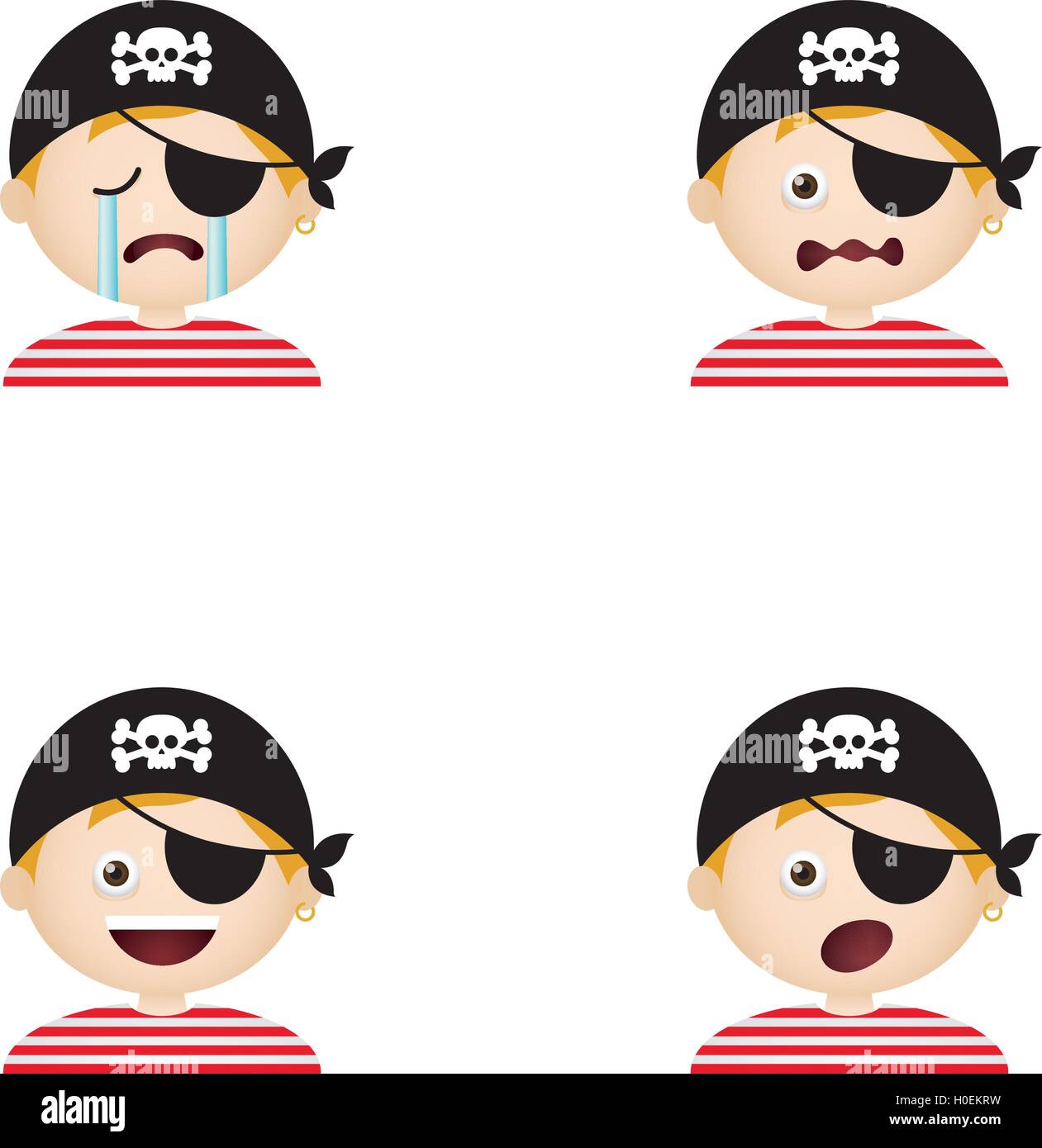 Pirate Facial Expressions Stock Vector Image & Art - Alamy