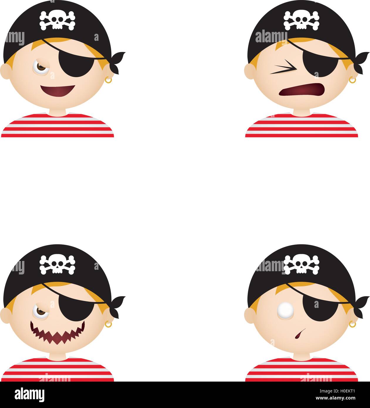 Pirate Facial Expressions Stock Vector Image & Art - Alamy
