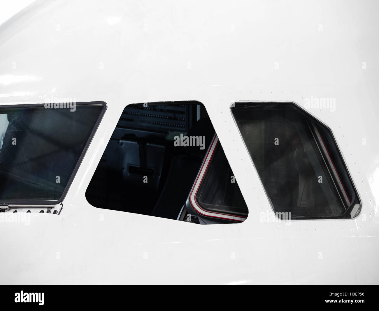 Aircraft pilot window open Stock Photo - Alamy