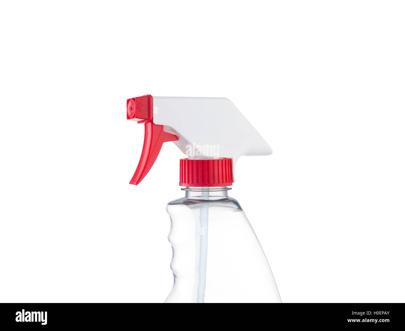 Spray bottle head close-up isolated on white background Stock Photo - Alamy