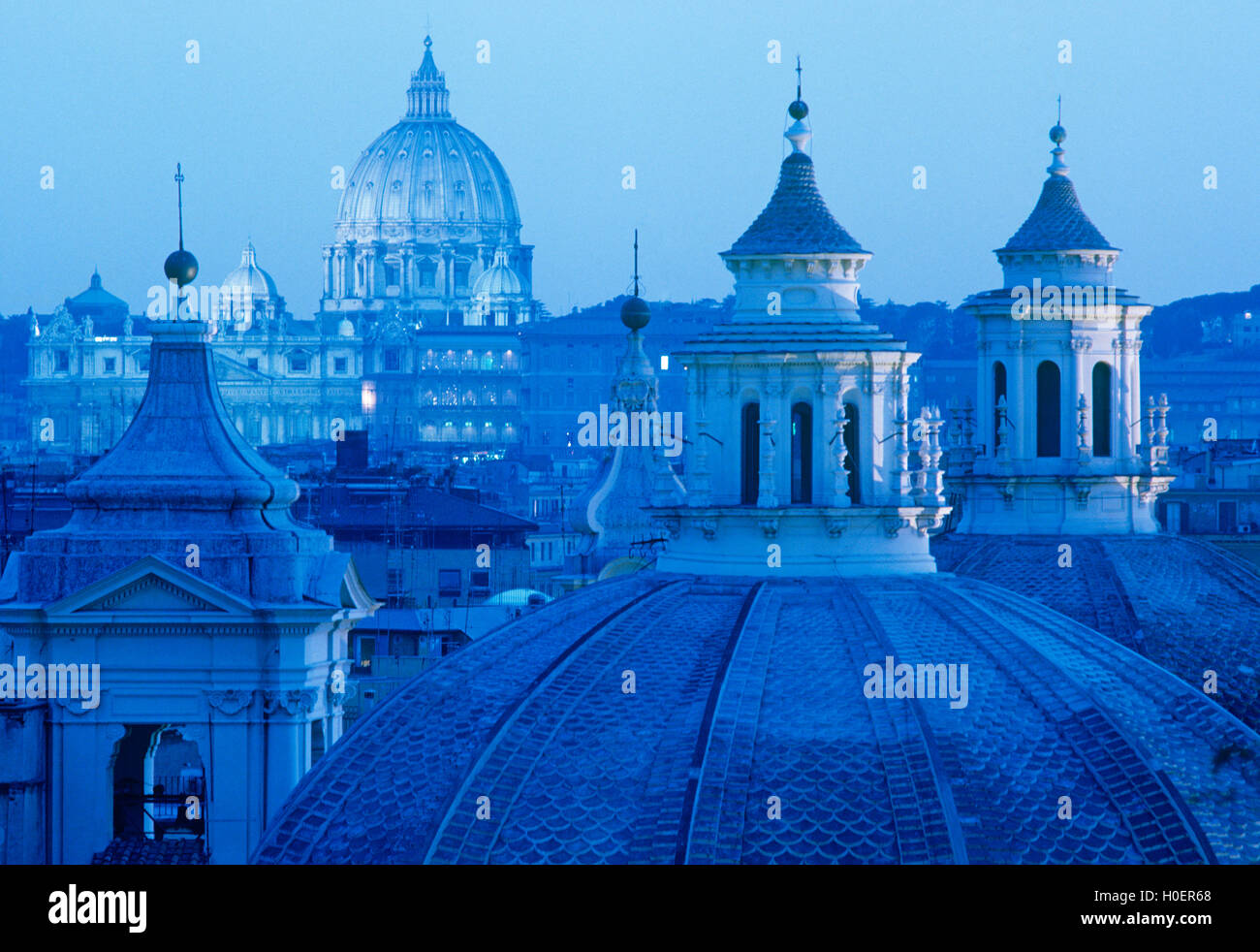 Domes of rome hi-res stock photography and images - Alamy