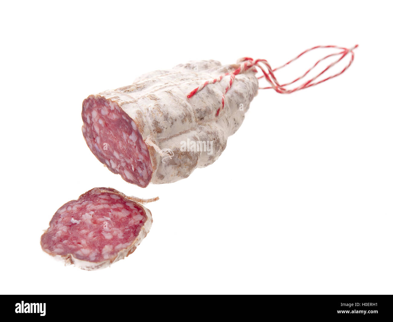 Sausage isolated on white background Stock Photo - Alamy