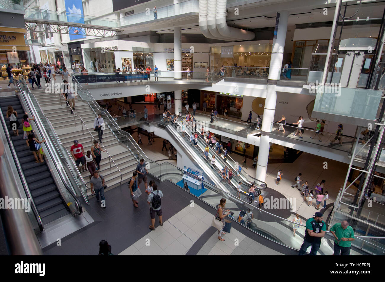 Interior of Eaton Centre, Toronto, Canada Stock Photo - Alamy