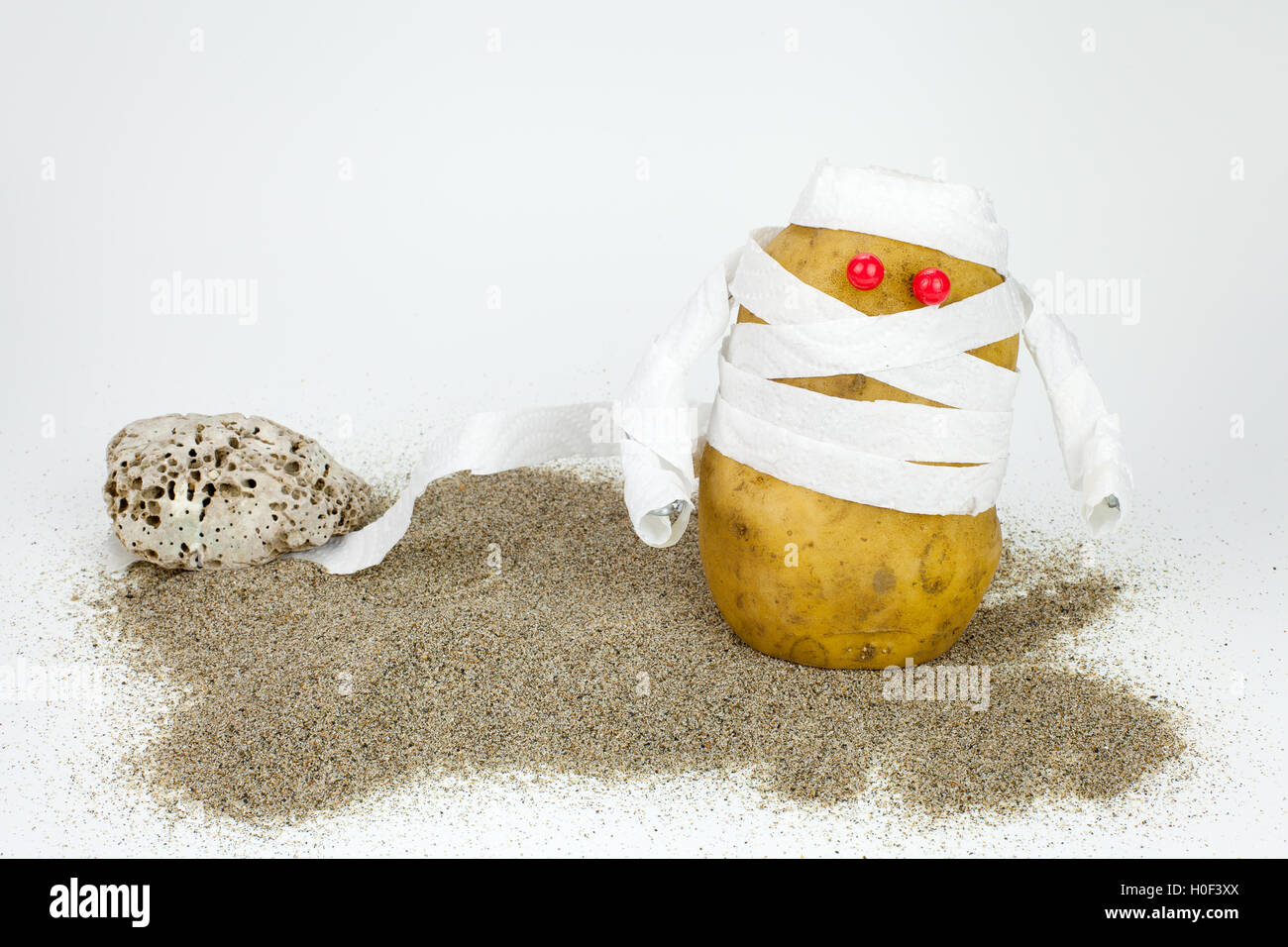 The Mummy Potato - Halloween Vegan Series Stock Photo - Alamy