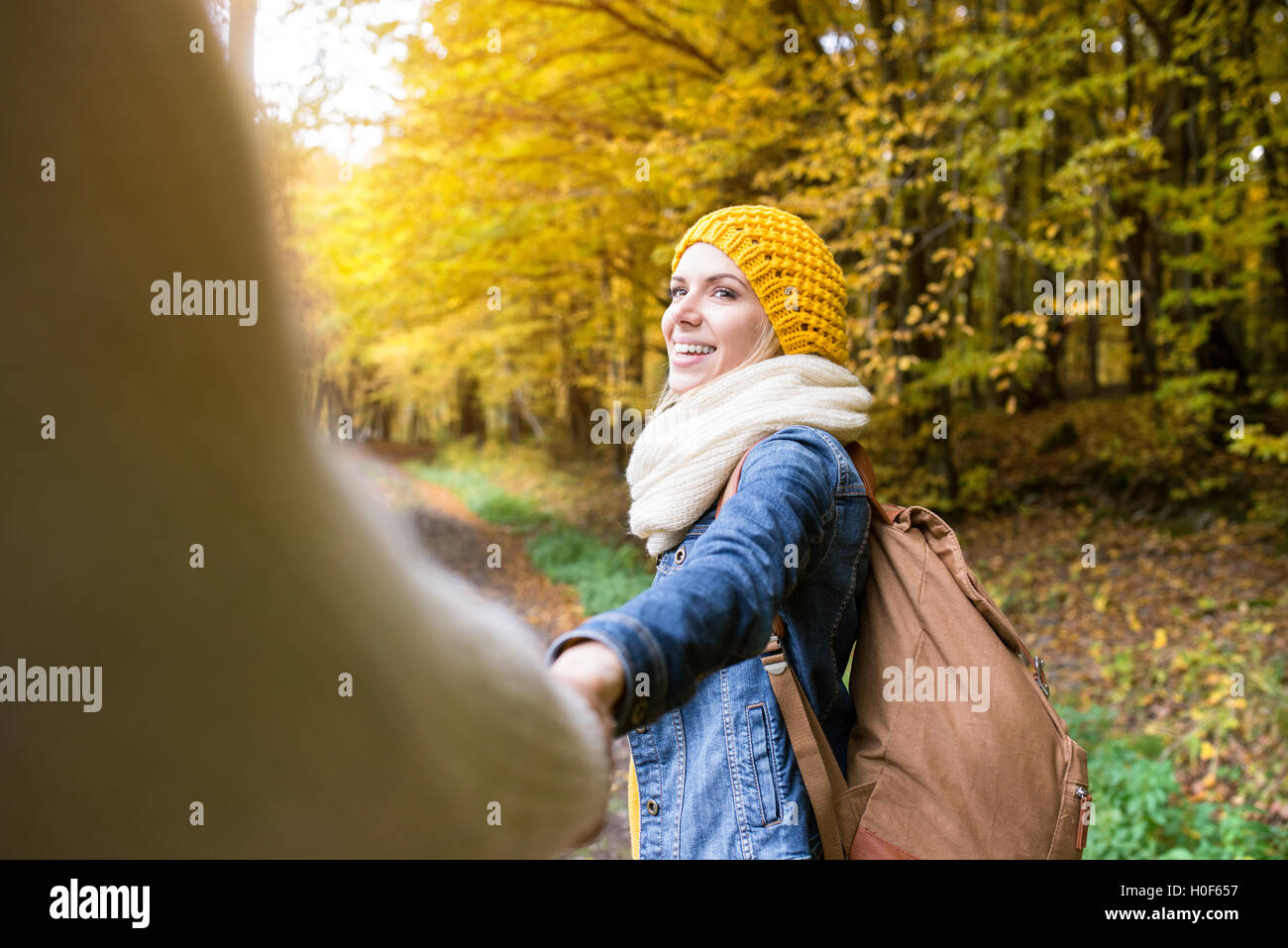 Couple walking on beautiful park hi-res stock photography and images ...