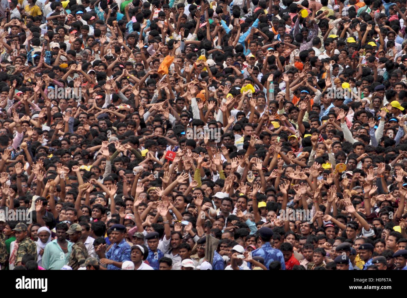 Puri, Odisha, India - July 3, 2011: Huge crowd of Devotees assembled on ...