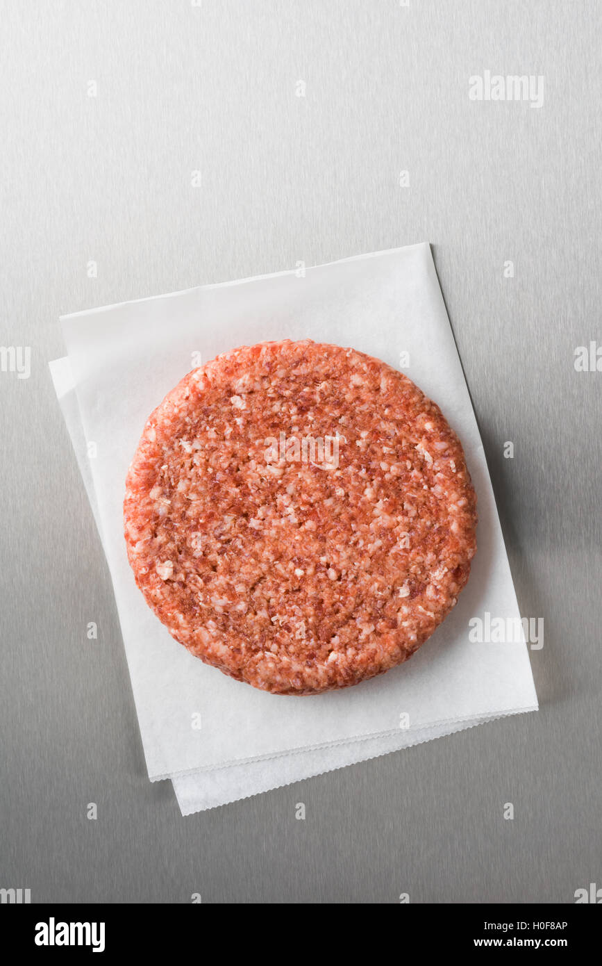 Beef burger patty Stock Photo - Alamy