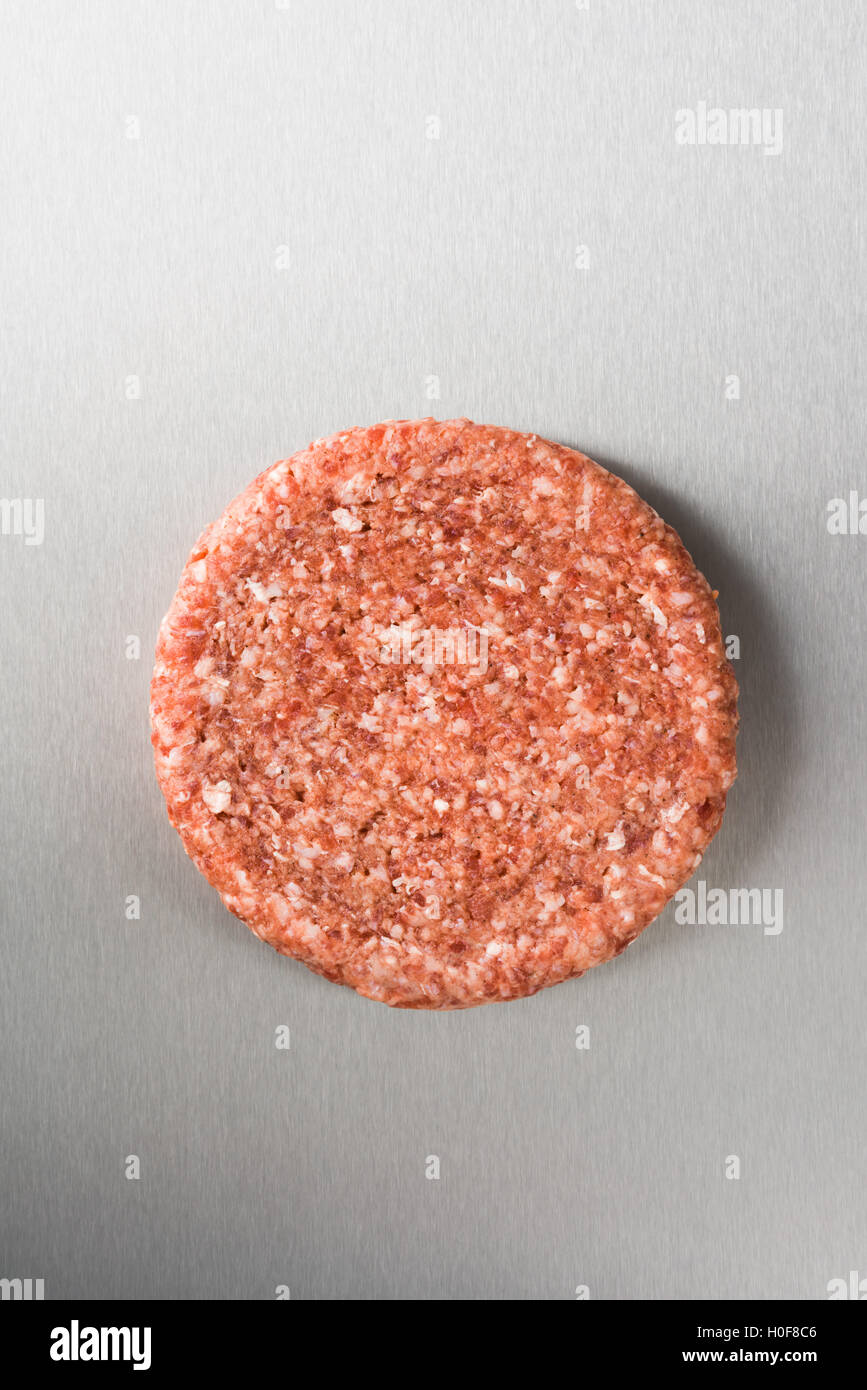 Beef burger patty Stock Photo - Alamy