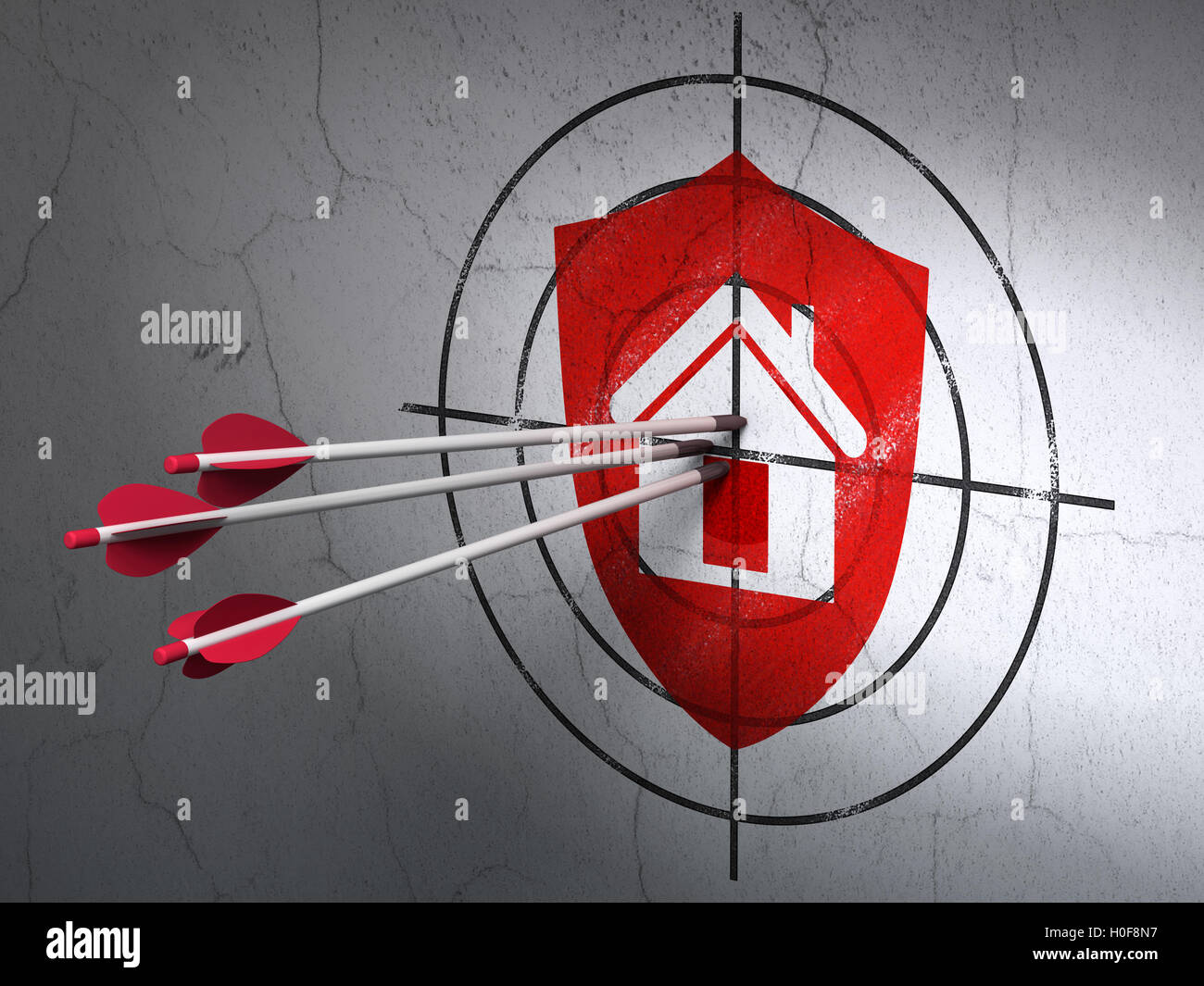 Shield protect arrows hi-res stock photography and images - Alamy