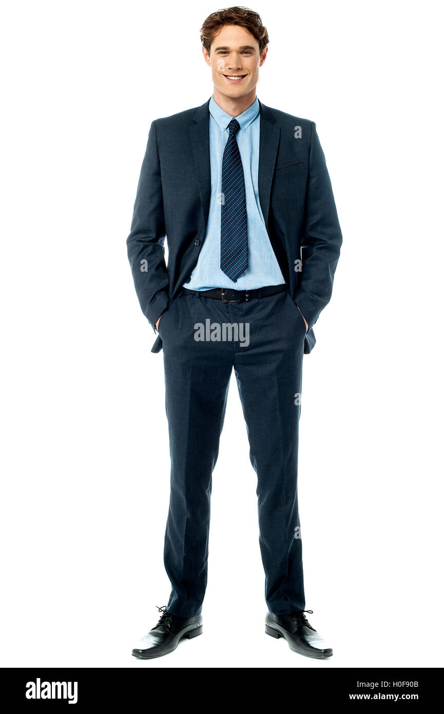 Young stylish smiling sales executive Stock Photo - Alamy