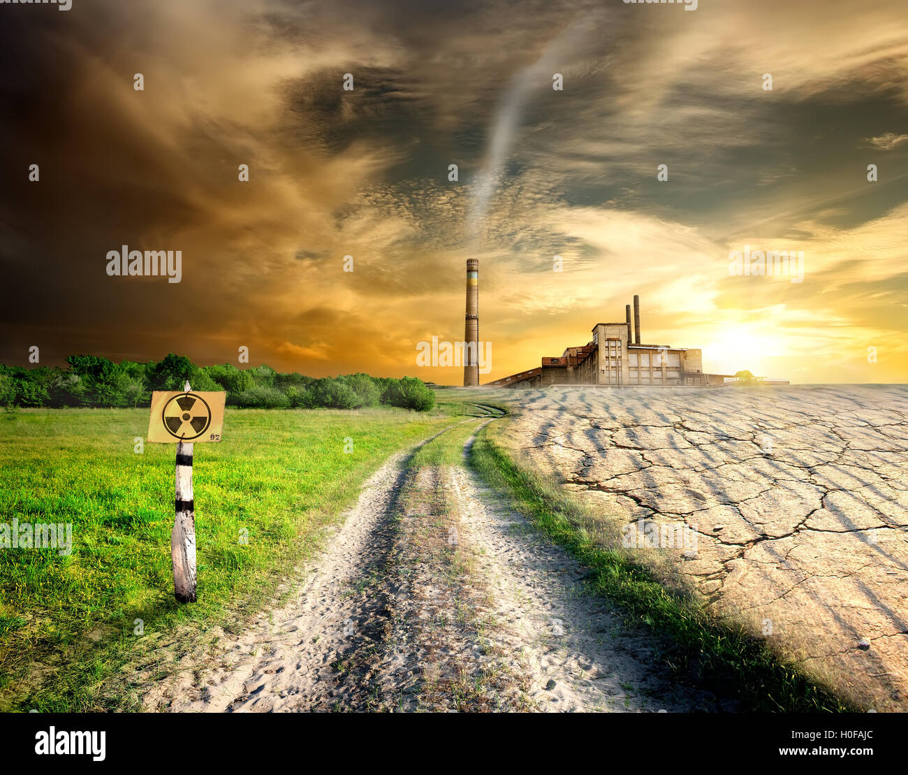 Damage in the field Stock Photo - Alamy